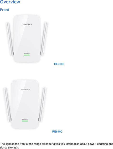 Linksys Re6400 Wireless Extender User Manual
