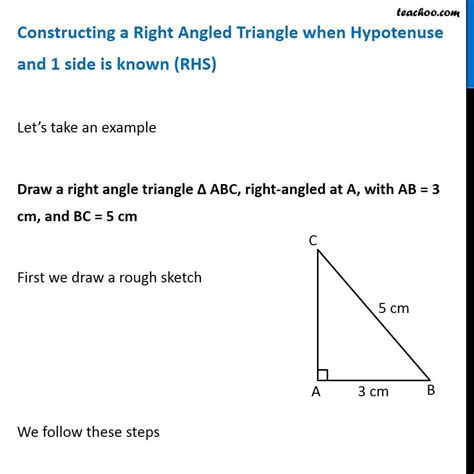 Constructing A Right Triangle When One Side And Hypotenuse Is Given R