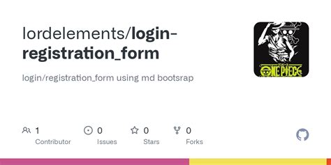 Github Lordelements Login Registration Form Login Registration Form Using Md Bootsrap