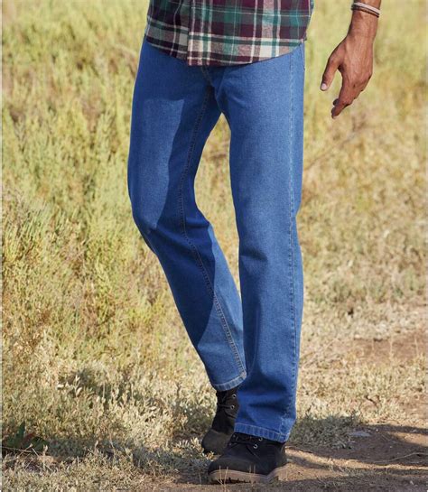 Pack Of 2 Mens Regular Stretch Jeans Blue Black Atlas For Men