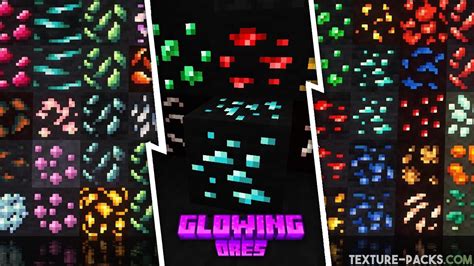 Glowing Ores Texture Pack 1 20 1 20 6 → 1 19 4 Download