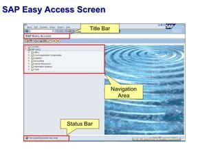 SAP Basic Navigation Ppt