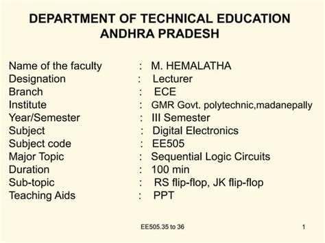 Switching Theory And Logical Design For Ece Ppt