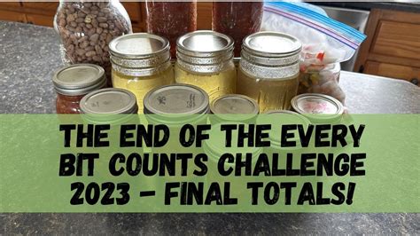 The End Of The Every Bit Counts Challenge 2023 Youtube