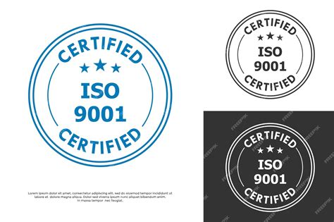 Premium Vector Certified Iso 9001 Logo Template Illustration