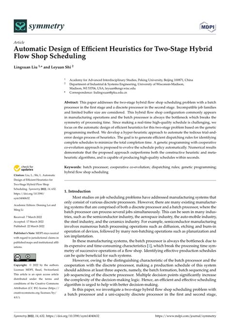 pdf automatic design of efficient heuristics for two stage hybrid