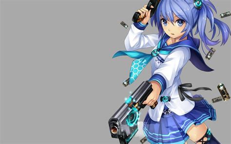 4k Wallpaper Anime Girl Guns