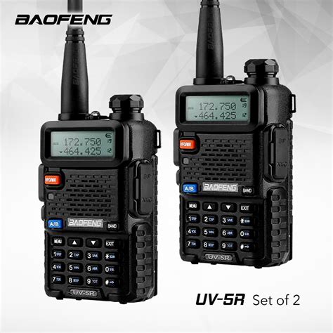 Baofeng Uv 5r Walkie Talkie Handheld Two Way Radio Set Of 2
