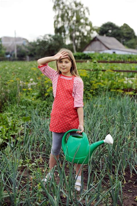 Premium Photo Girl On Garden