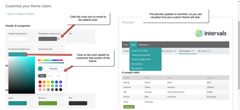How To Customize Your Theme Colors Intervals Help Documentation