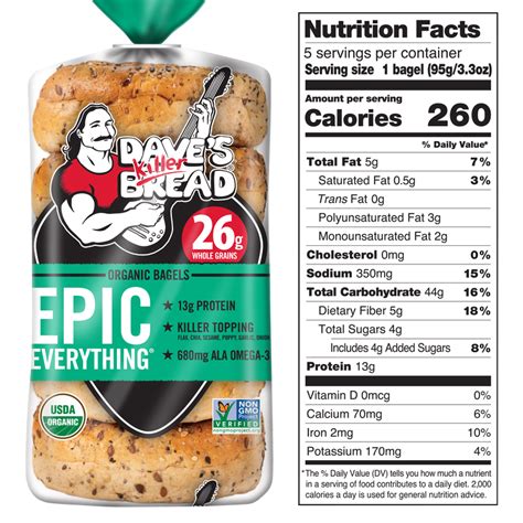Daves Killer Bread Epic Everything Bagels 16 75oz Grocery Fast Delivery By App Or Online