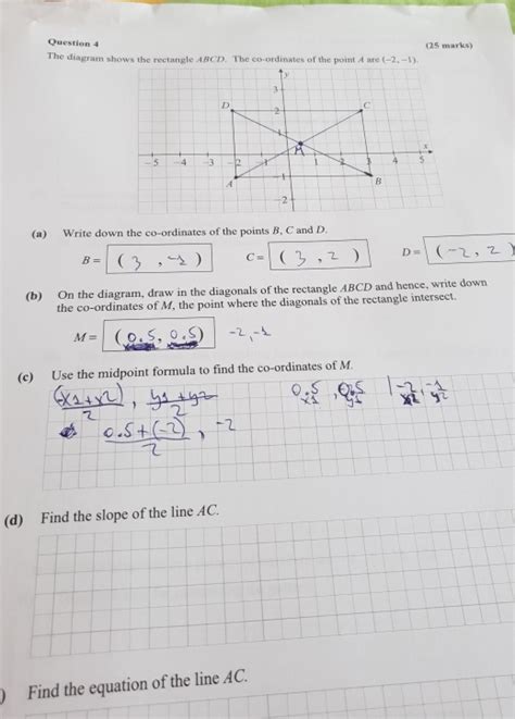 Solved Question 4 25 Marks The Diagram Shows The Rectangle Abcd The