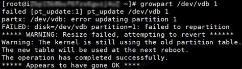 What Do I Do If Extending A Gpt Partition With Growpart Fails After A