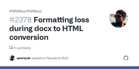 Formatting Loss During Docx To Html Conversion · Issue 2378 · Phpofficephpword · Github