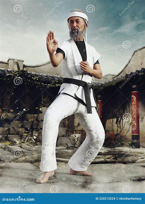 Old Martial Arts Master In A Yard Stock Illustration Illustration Of Arts Martial 220215224