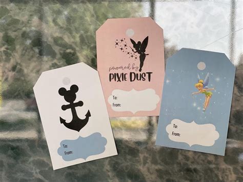 Disney Cruise T Tags Pixie Dust Theme Printable Digital Download