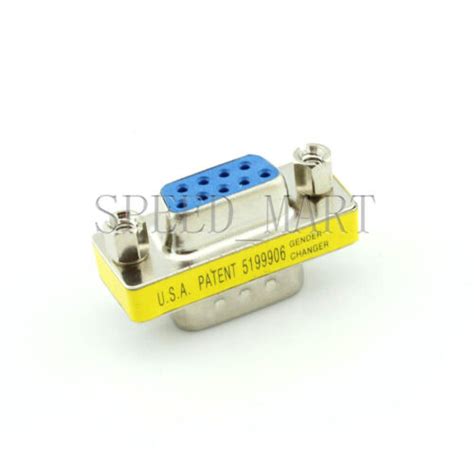 9 Pin RS232 DB9 Male To Female Serial Cable Gender Changer Coupler Adapter EBay
