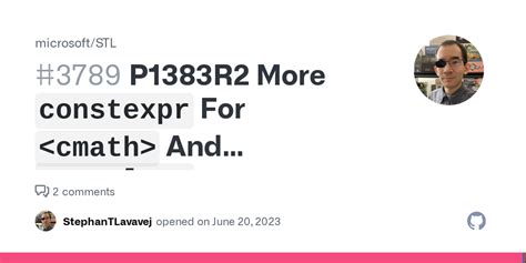 P1383r2 More `constexpr` For ` ` And ` ` · Issue 3789 · Microsoftstl · Github