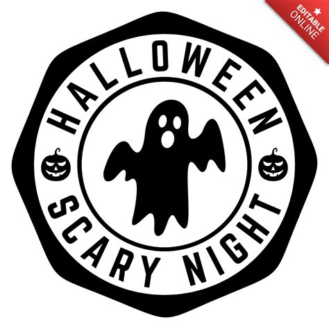 Halloween Scary Night Logo Design Template Free Design Template