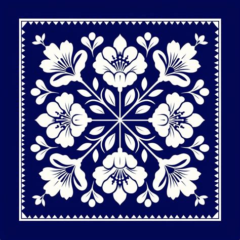 Modern Symmetrical Floral Design In Bold Colors Seamless Pattern Playground