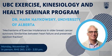 Ubc Okanagans School Of Health And Exercise Sciences Present The Ubc Exercise Kinesiology And