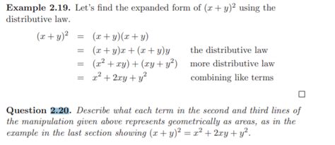 Solved Example Let S Find The Expanded Form Of X Y Chegg Com