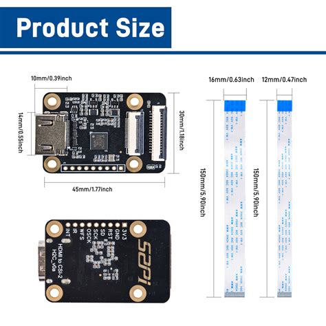 hdmi to csi2 adapter board for raspberry pi 4b 3b 3b 3a pi zero pi z