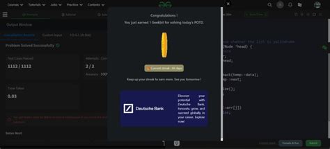 Sonu Kumar On Linkedin Geekstreak2024 Deutschebank Geeksforgeeks Geeksquad Geekstreak