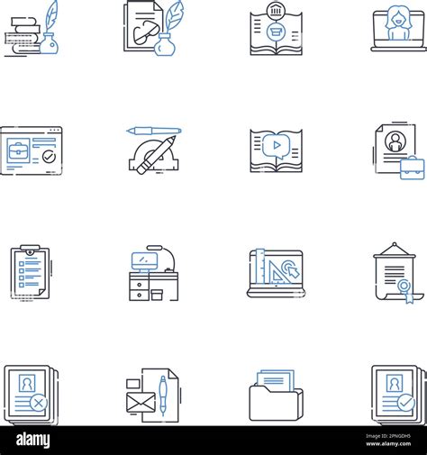 Copy Creation Line Icons Collection Messaging Conversion Marketing Content Persuasion