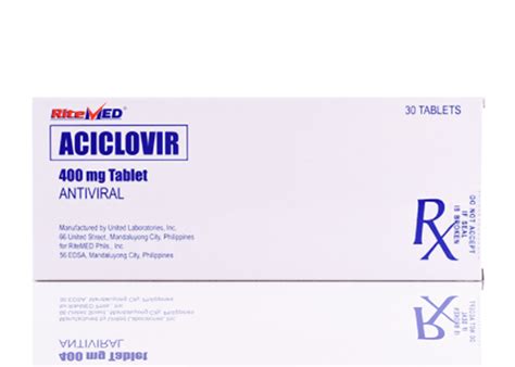 Ritemed Aciclovir 400mg Tablet 30s Price In The Philippines Medsgo