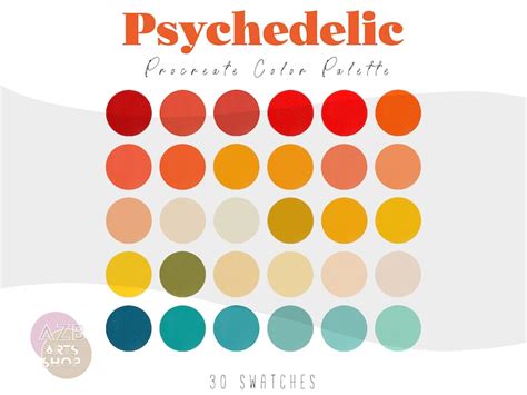 70s Groovy Procreate Color Palette Bundle Color Palette For Procreate