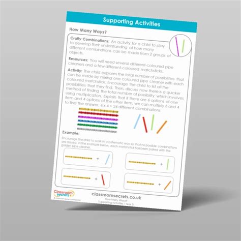 Year 3 How Many Ways Supporting Activity Resource Classroom Secrets
