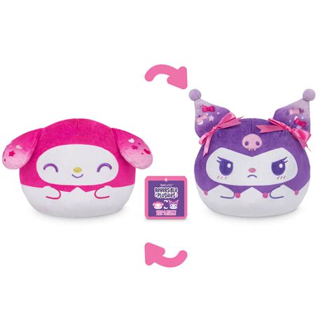 Anniversary My Melody And Kuromi 6 Reversible Plushie Pink Purple