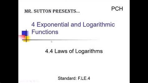 Laws Of Logarithms By Mr Sutton Presents TPT