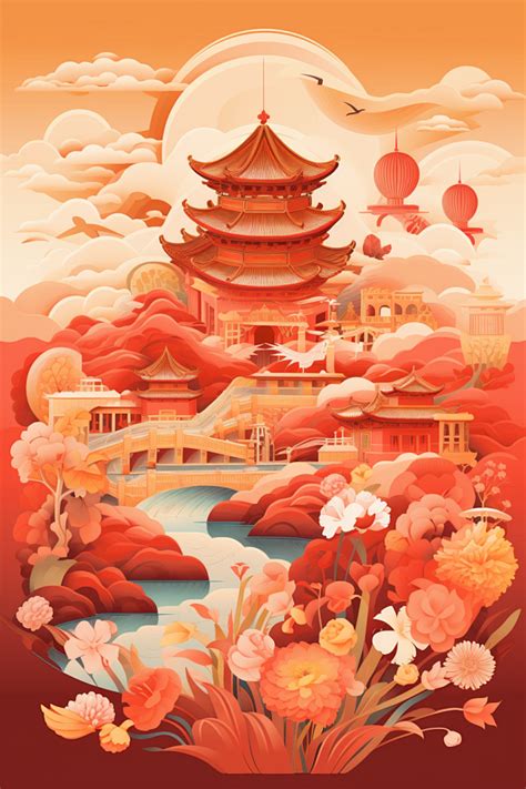 Midjourney包装设计，广告设计图，插画，古建筑，国庆插画设计，故宫设计，中秋月饼，mj创意图 Discord