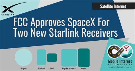 Spacex Receives Fcc Approval For Two New Starlink Receivers Mobile Internet Resource Center