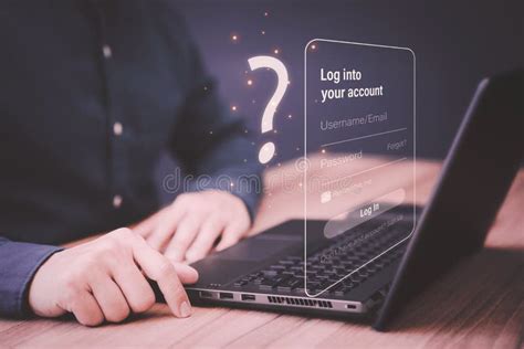 Man Protecting Personal Data On A Computer Laptop And Virtual Interface Cyber Security Concept