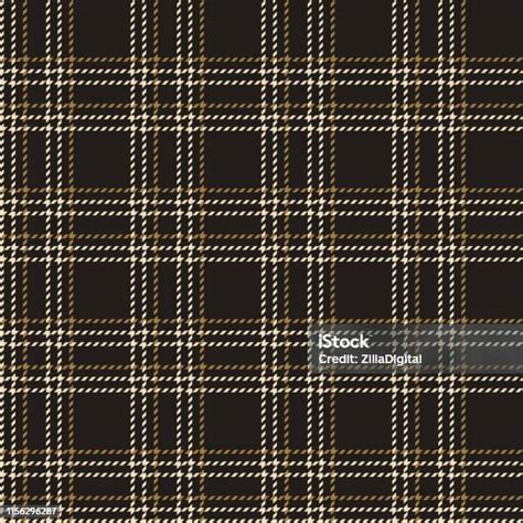 격자 무늬 패턴 원활한 벡터 배경입니다 모던 트위드 패션 텍스타일 디자인의 다크 그레이와 골드 로고드의 하운드 투스 타탄 체크 체크 0명에 대한 스톡 벡터 아트 및 기타