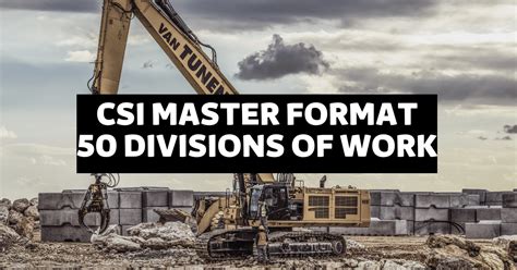 What Are Csi Master Format 50 Divisions Of Work What Are Csi Master Format 50 Divisions Of Work