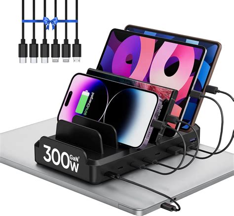 Amazon Com 300W Charging Station For Multiple Devices 8 Port Multi USB C Fast Charger Station