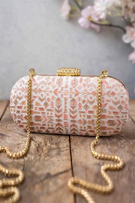 Buy Amyra Clara Capsule Clutch With Sling Online Aza Fashions