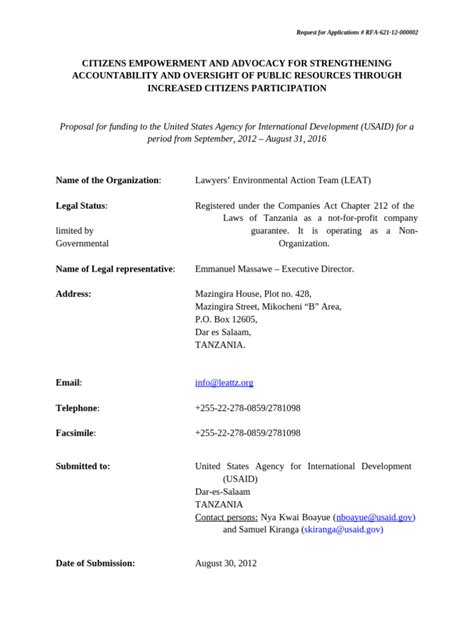 Usaid Proposal Cego Pdf