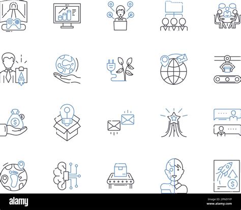 Innovation Business Outline Icons Collection Entrepreneurship