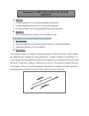 Vector Addition Pdf Experiment PHET SIMULATION OF VECTOR ADDITION A Objective To Find