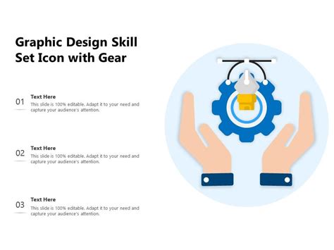Graphic Design Skill Set Icon With Gear Presentation Graphics Presentation PowerPoint