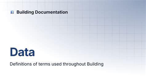 Data Building Documentation