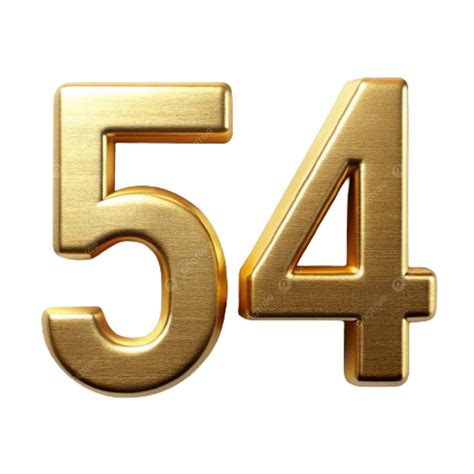 Golden Color Number 54 Illustration Golden Color Number Golden Number