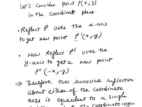 Show That Two Successive Reflections About Either Of The Coordinate