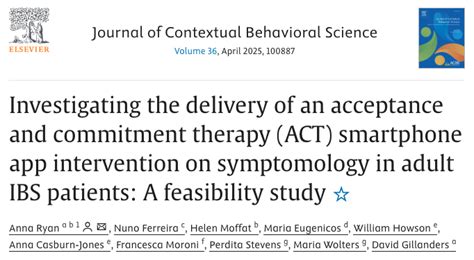 Investigating The Delivery Of An Acceptance And Commitment Therapy Act