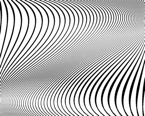 Abstract Pattern Texture With Wavy Curves Lines Optical Art Background Stock Vector